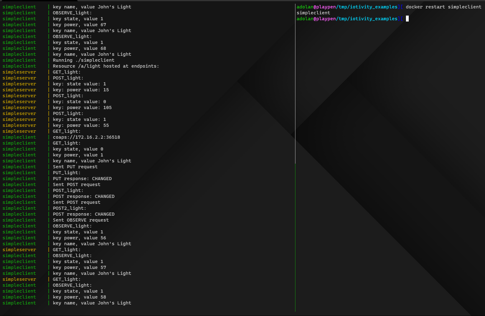 Quick Start Guide for Containerized IoTivity-Lite Resources - IoTivity
